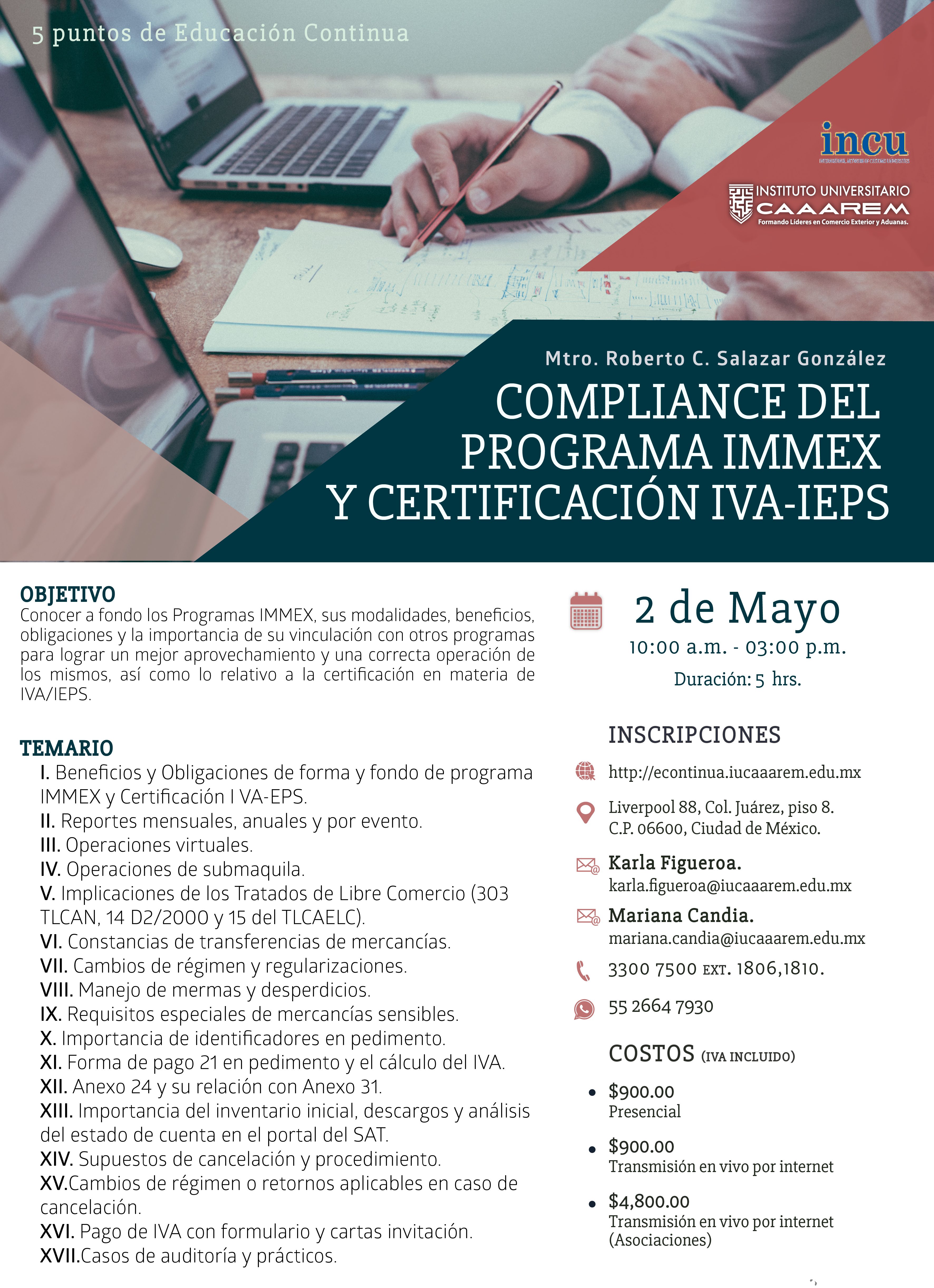 Compliance del Programa IMMEX y Certificación IVA-IEPS – IUCAAAREM
